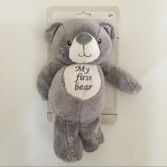 Kelly Baby | Toys | New My First Bear Plush Rattle Baby Soft Toy Gray ...